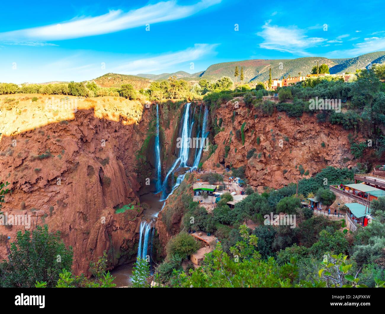 Ouzoud waterfalls in Grand Atlas village of Tanaghmeilt, Marrakesh ...