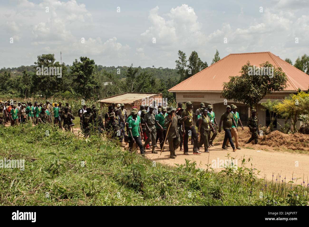 Wakiso, Uganda. 4th Jan, 2020. Ugandan President Yoweri Museveni (front ...