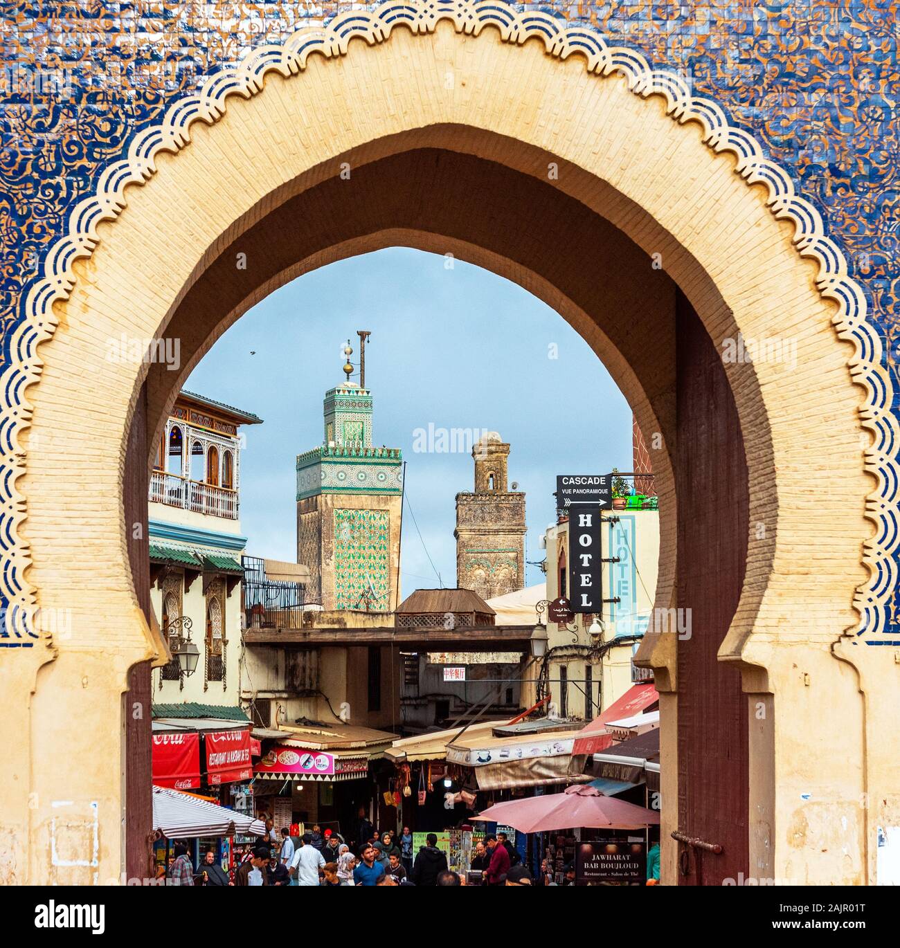 Blue gate of fez hi-res stock photography and images - Alamy