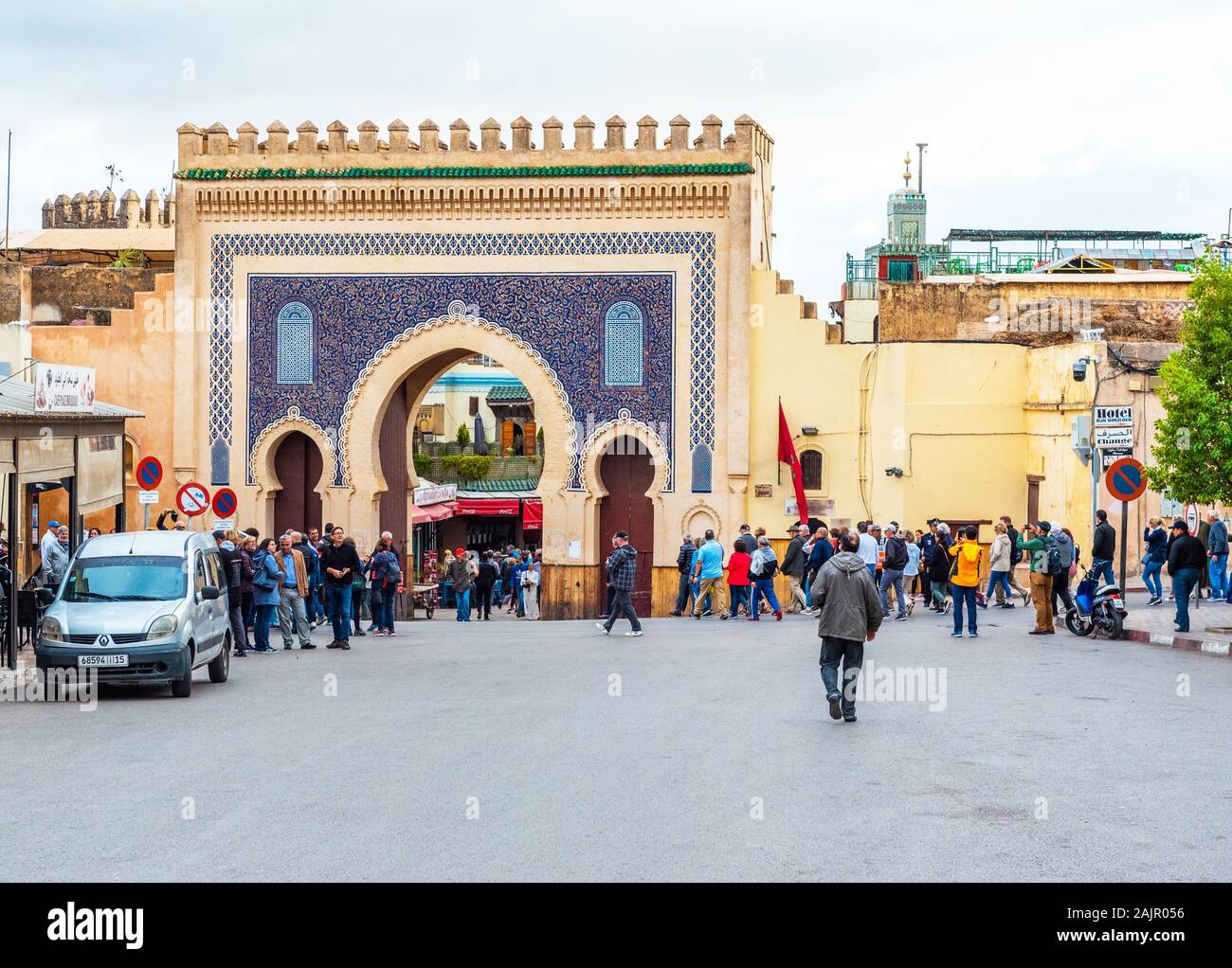 Fes, Morocco - November 12, 2019: Crowd of tourists near the gates of ...