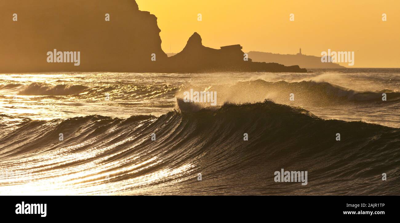 Arnillas beach, Galizano, Cantabria, Bay of Byscay, Spain, Europe Stock ...