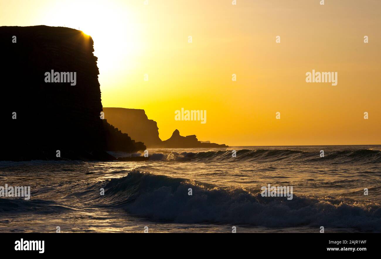 Arnillas beach, Galizano, Cantabria, Bay of Byscay, Spain, Europe Stock ...