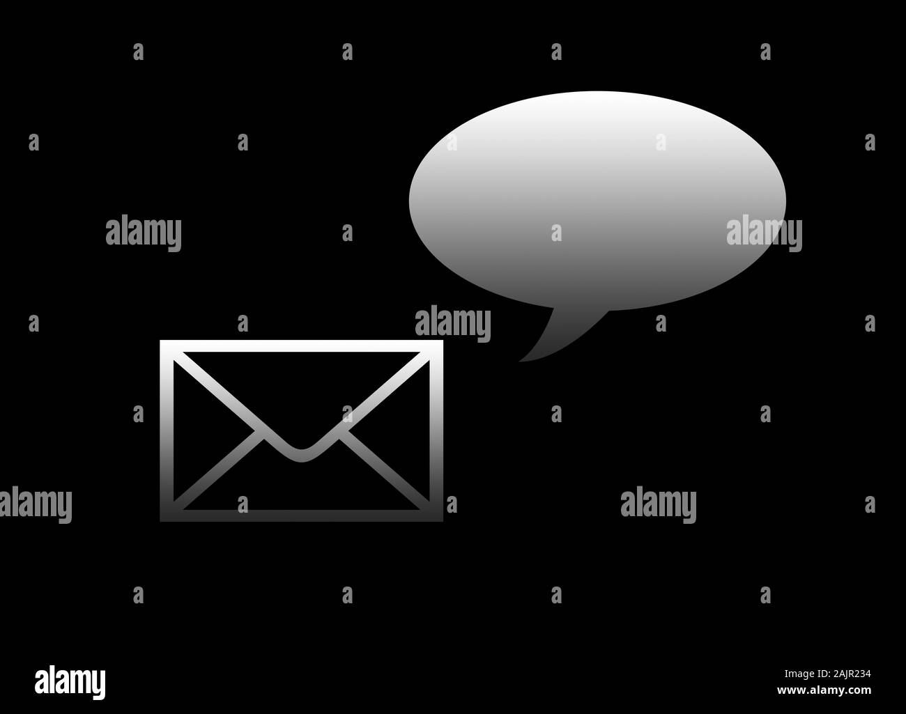 Email symbol Black and White Stock Photos & Images - Alamy