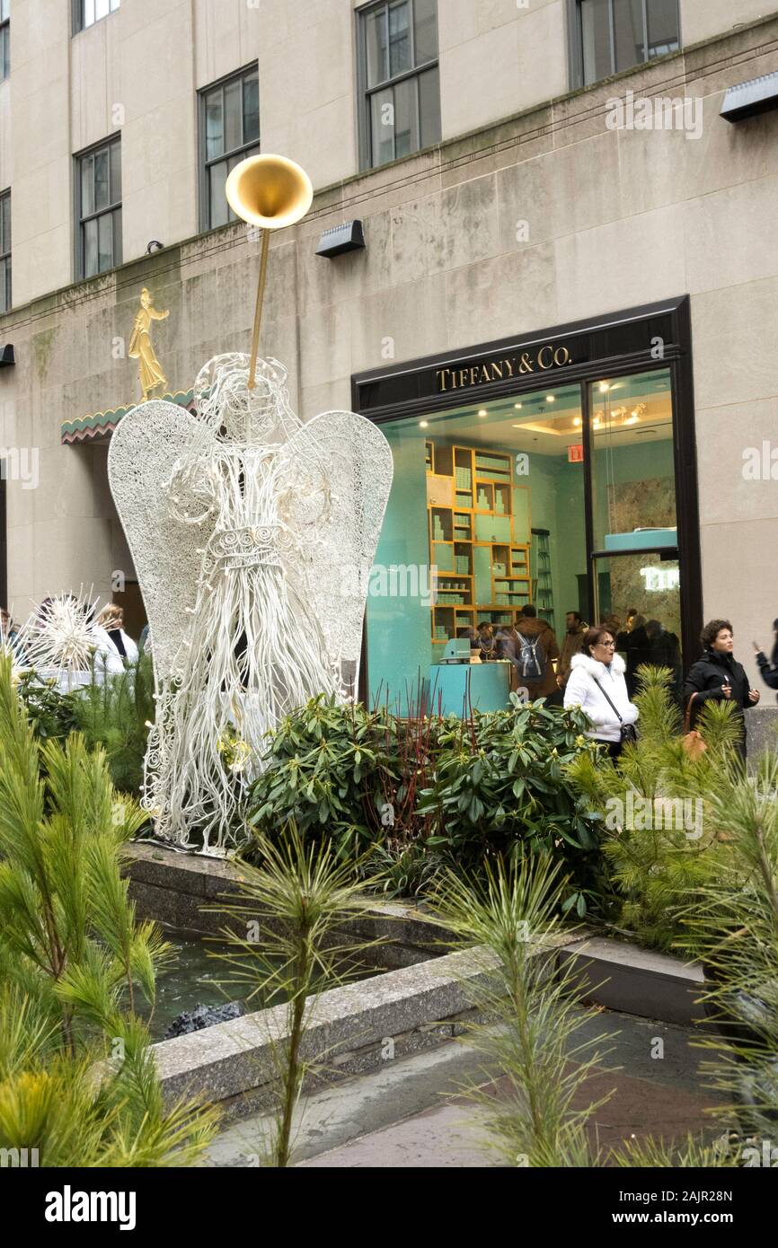 Rockefeller Center Promenade is decorated with Herald Angels during the ...