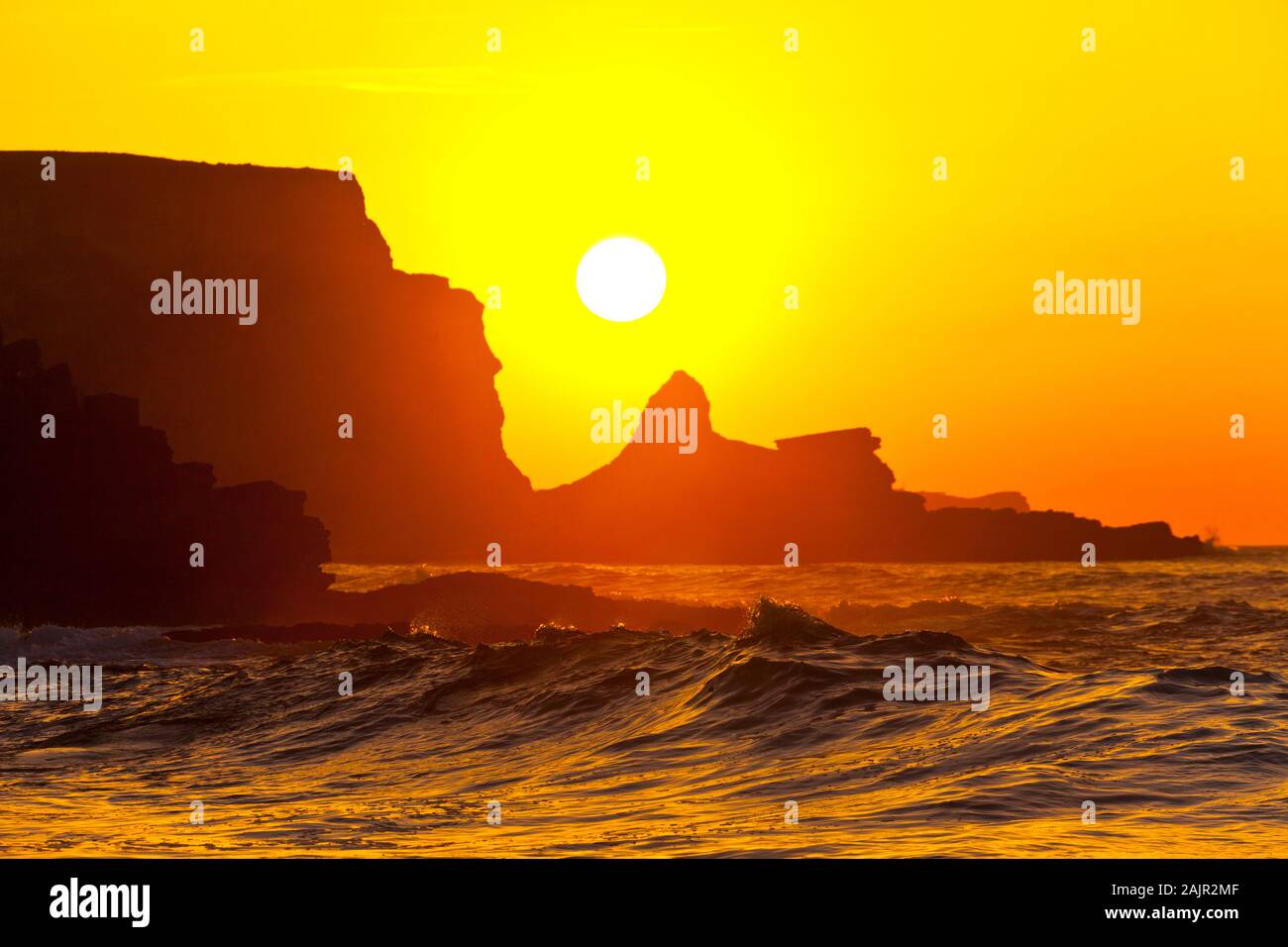 Arnillas beach, Galizano, Cantabria, Bay of Byscay, Spain, Europe Stock ...