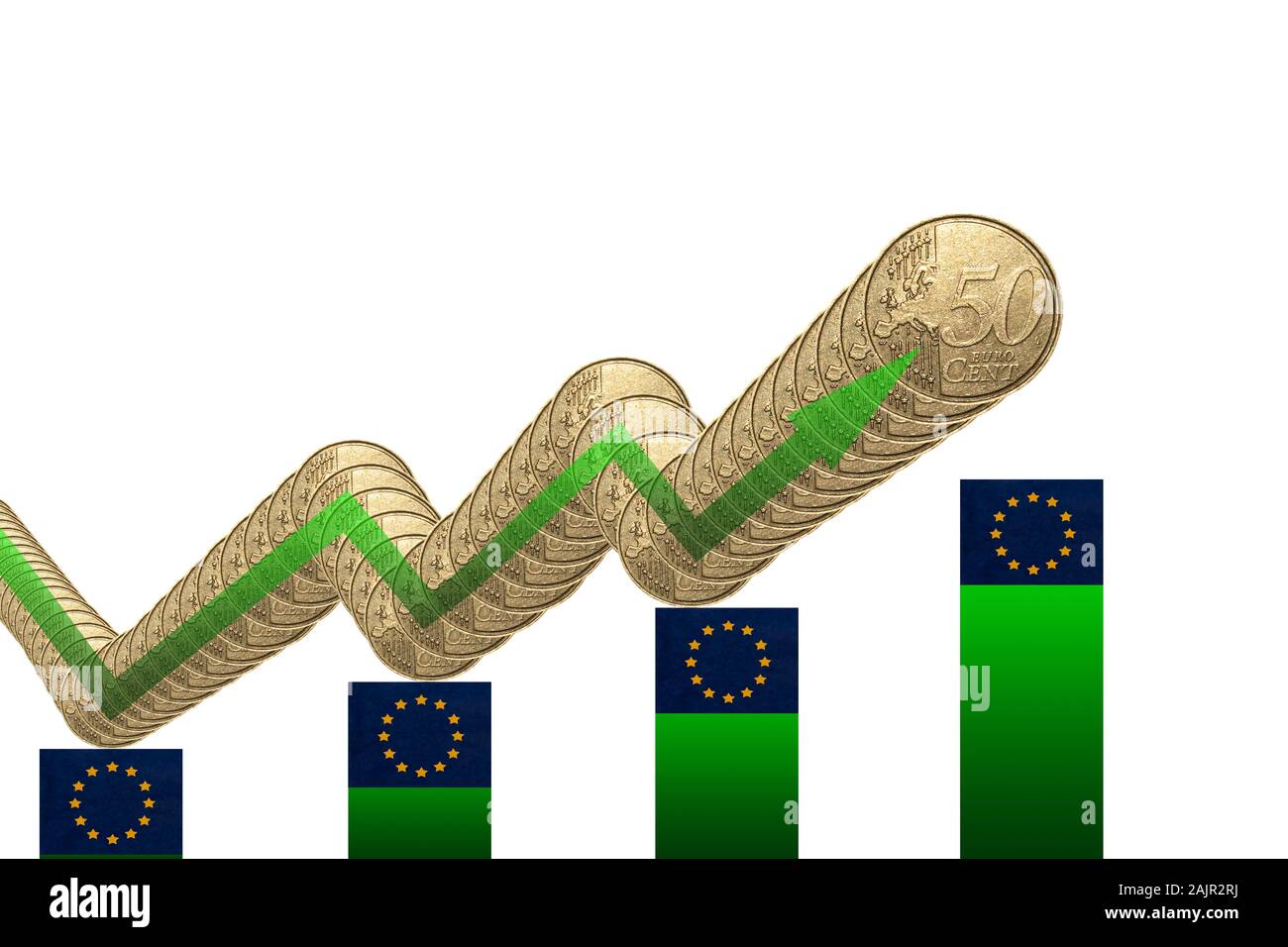 Euro coin with eu flag Cut Out Stock Images & Pictures - Alamy