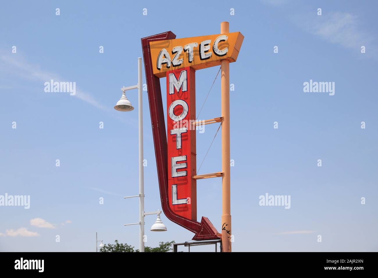 Aztec Motel, Retro Sign, Route 66, Central Avenue, Albuquerque, New ...