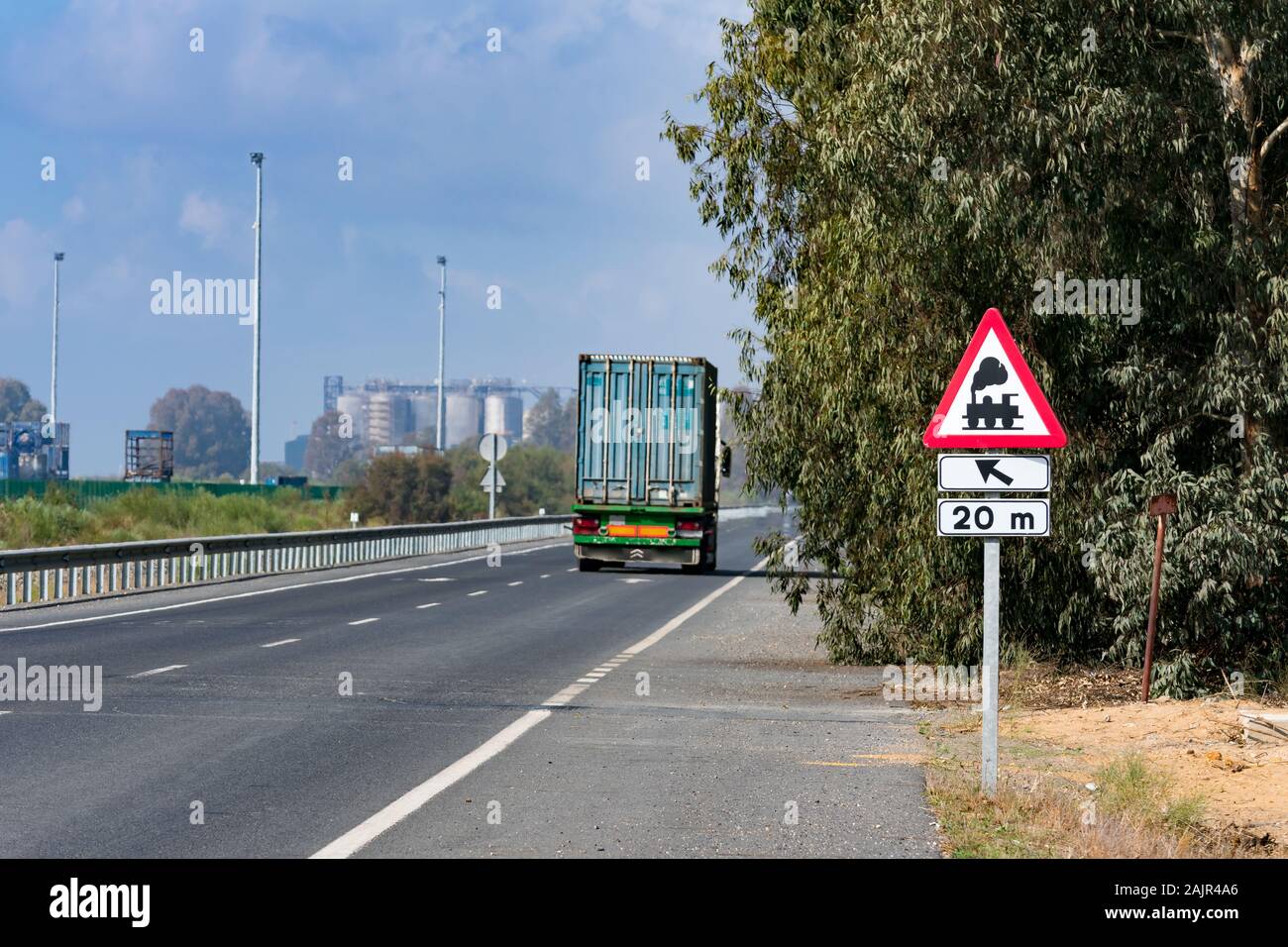Container truck on the road hi-res stock photography and images - Alamy