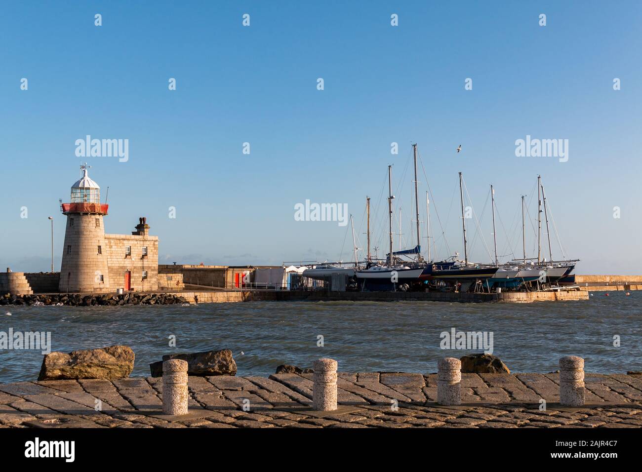 Howth Harbour Lighthouse, Ireland Stock Photo - Alamy