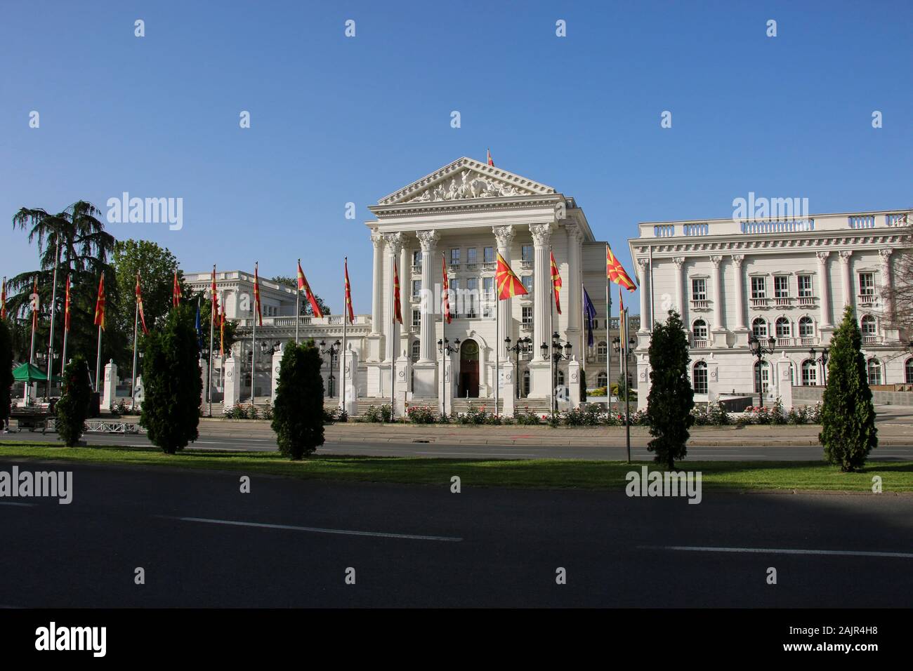 Frontal exterior view building of Government of the Republic of ...
