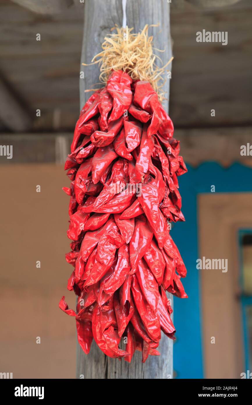 Dried Chillies, Chili Ristras, Old Town, Albuquerque, New Mexico, USA ...
