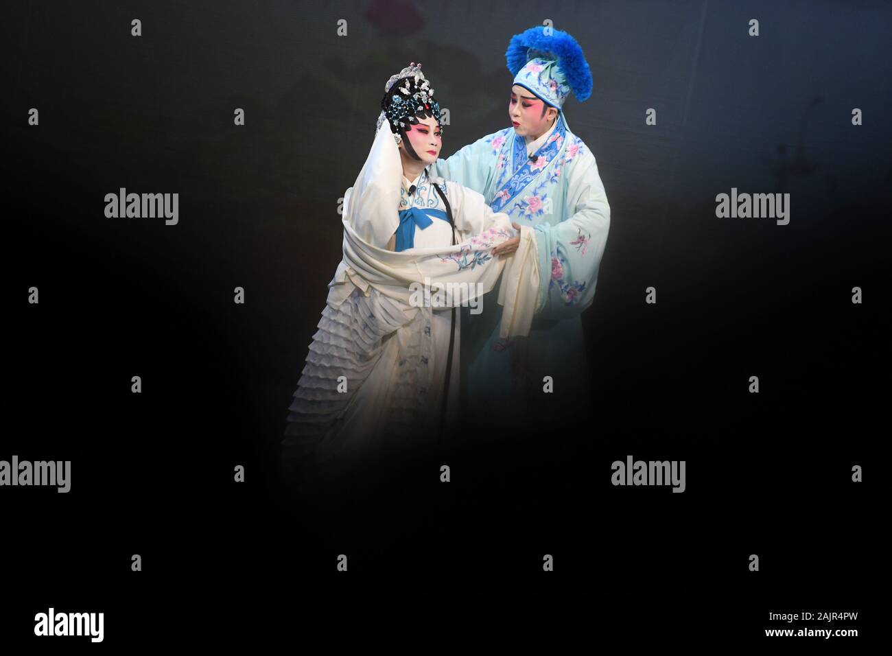 Singapore. 5th Jan, 2020. Chinese opera singers perform traditional ...