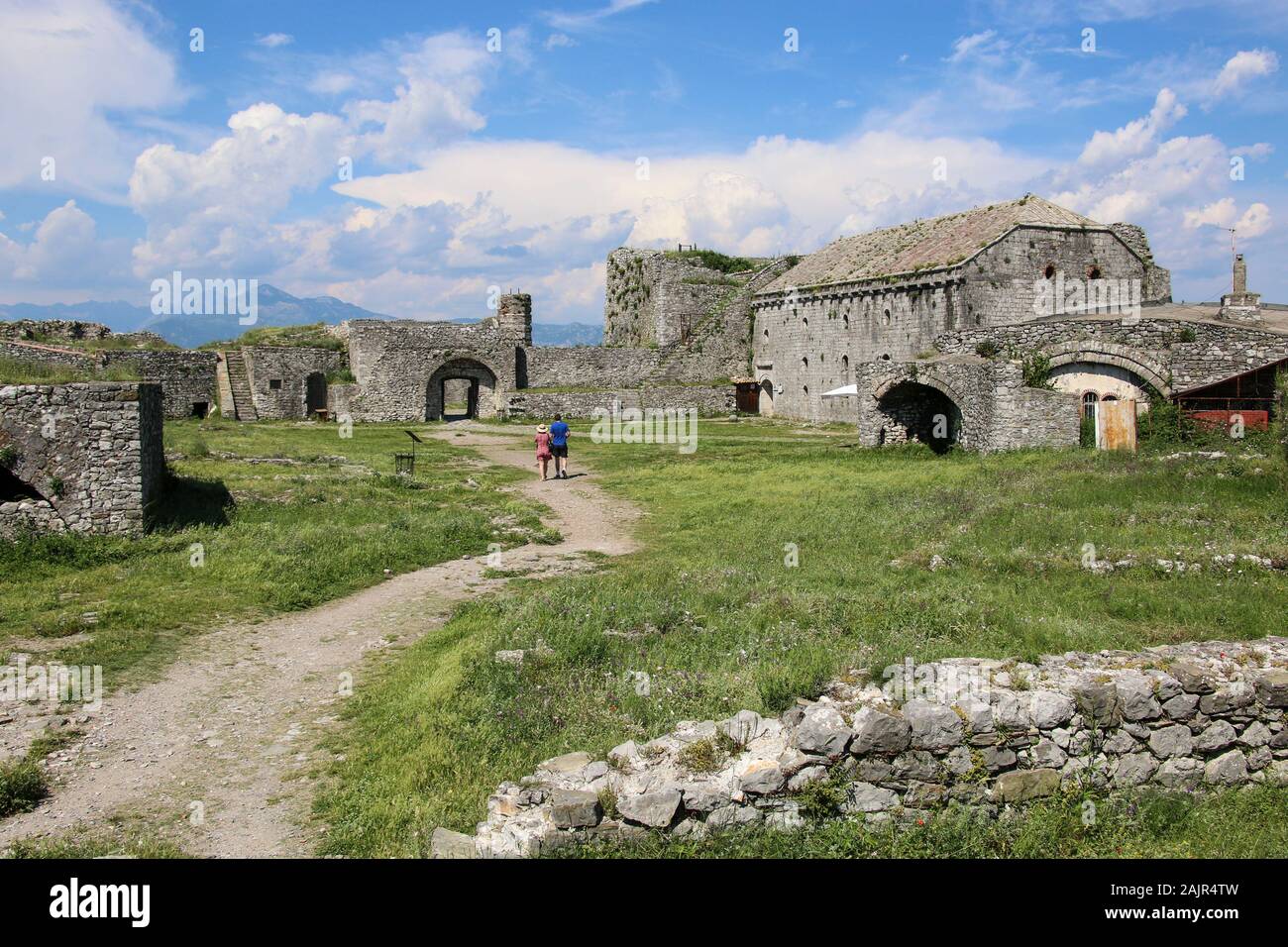 Historic ruins Rozafa Castle in Shkoder, Albania Stock Photo - Alamy