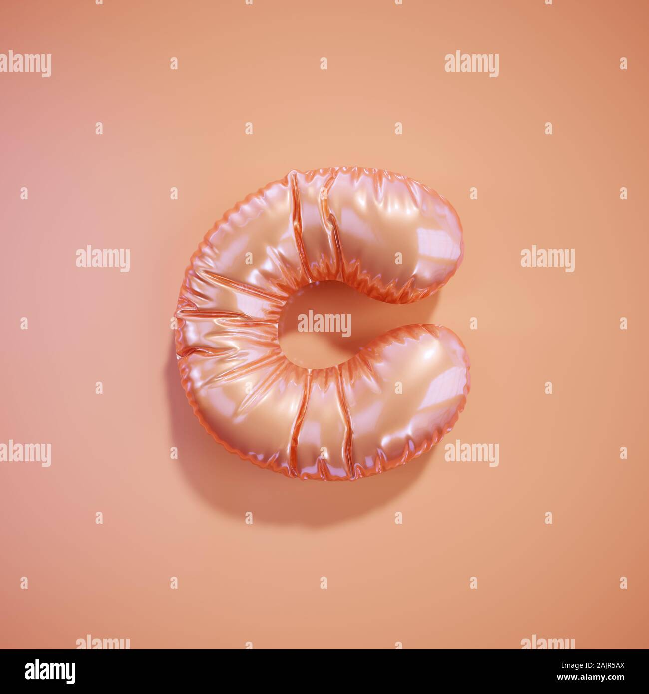English alphabet pink balloon letter font text character C on light ...