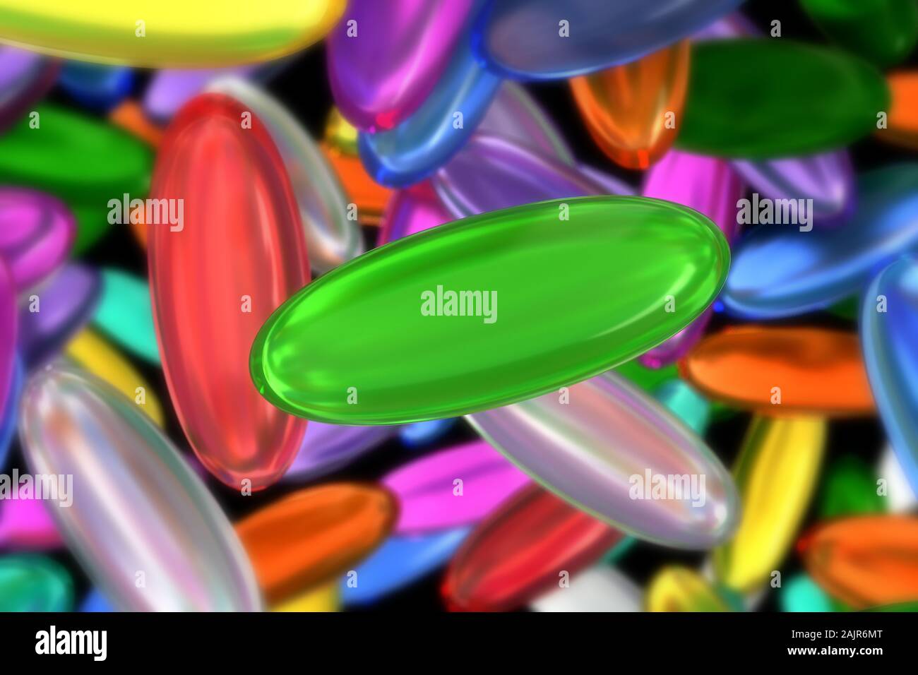 Stack of colorful vitamin capsules Stock Photo - Alamy