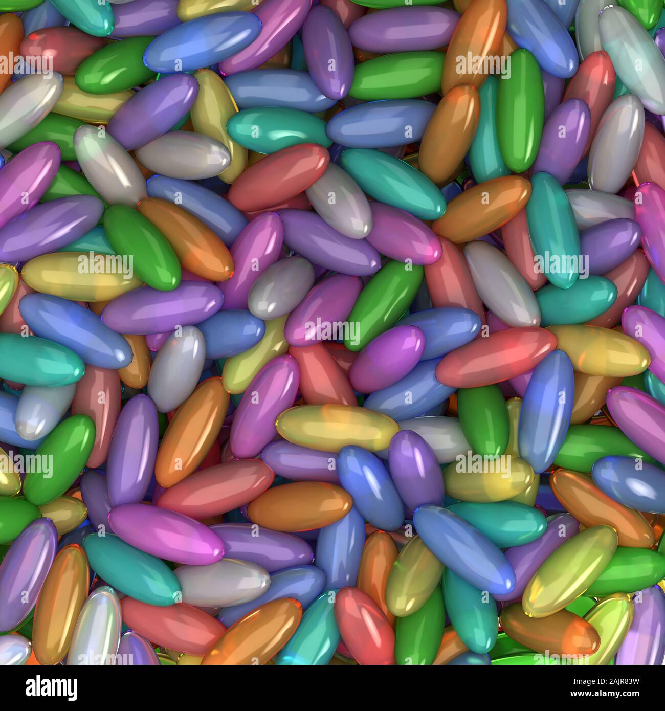 Stack of colorful vitamin capsules Stock Photo - Alamy