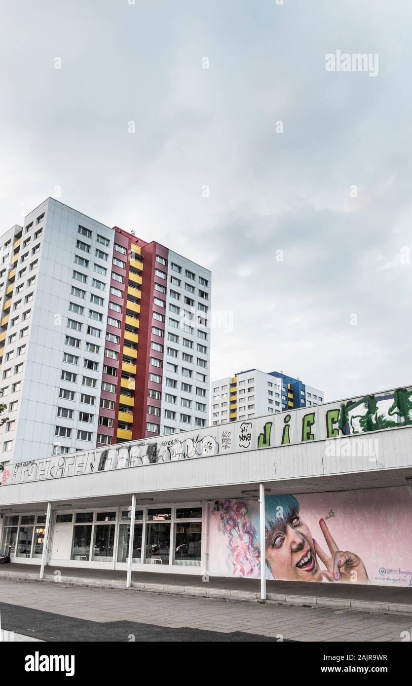 former east-german prefabricated high-rise residential buildings Stock ...