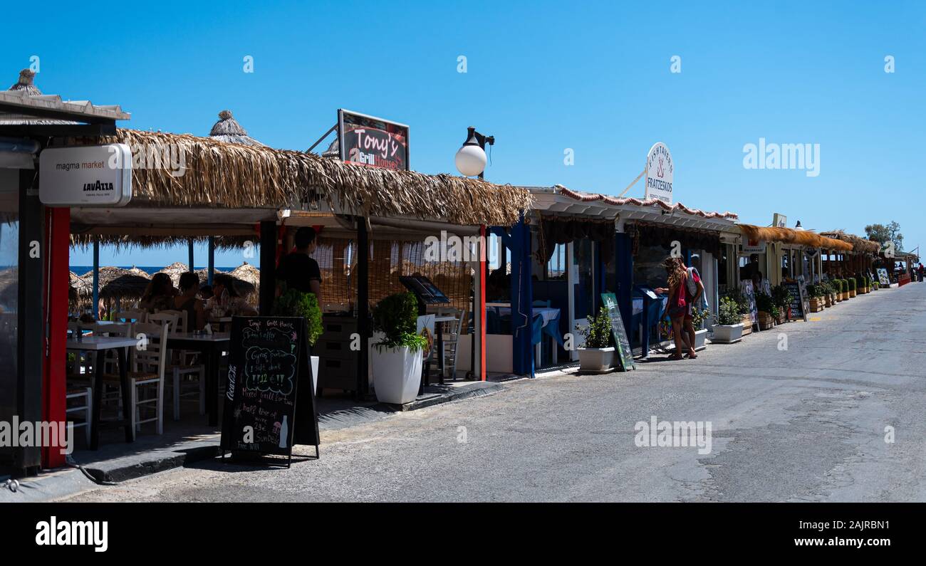Santorini road sign hi-res stock photography and images - Alamy