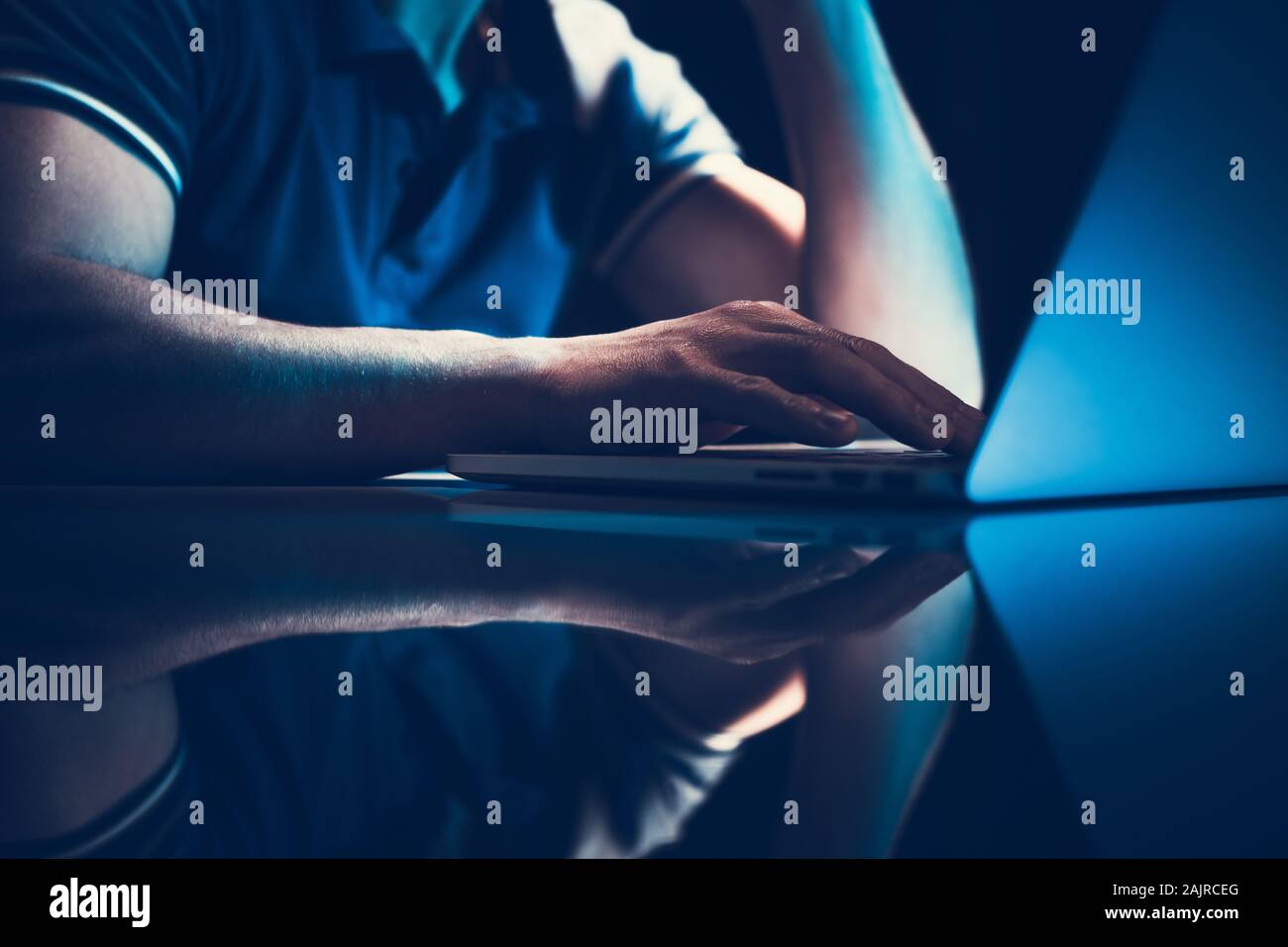 Male entrepreneur using laptop hi-res stock photography and images - Alamy