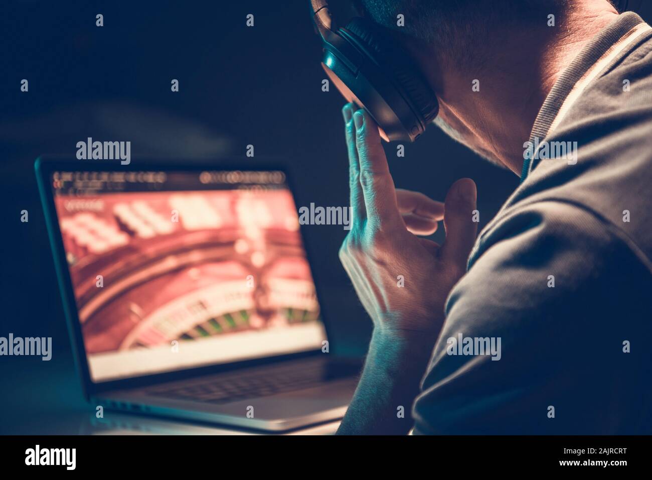 Social Media Streaming. Video Sharing Content Creator Reviewing His New ...