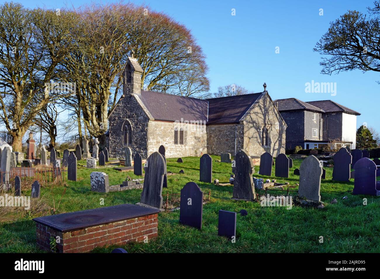St Gallgo's Church near the village of Llanallgo, Anglesey dates back ...