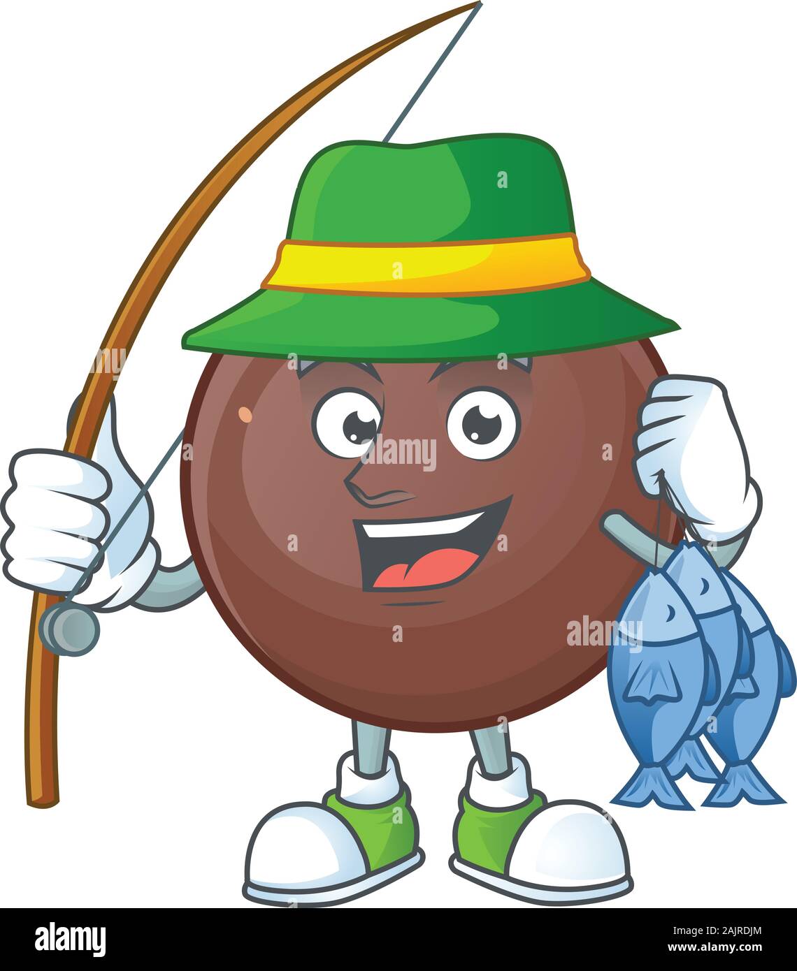 A Picture of happy Fishing chocolate ball design Stock Vector Image ...