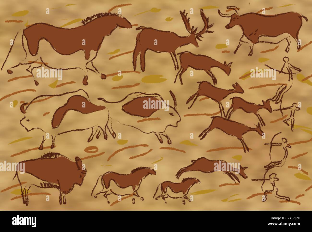 Stone age cave painting hi-res stock photography and images - Alamy