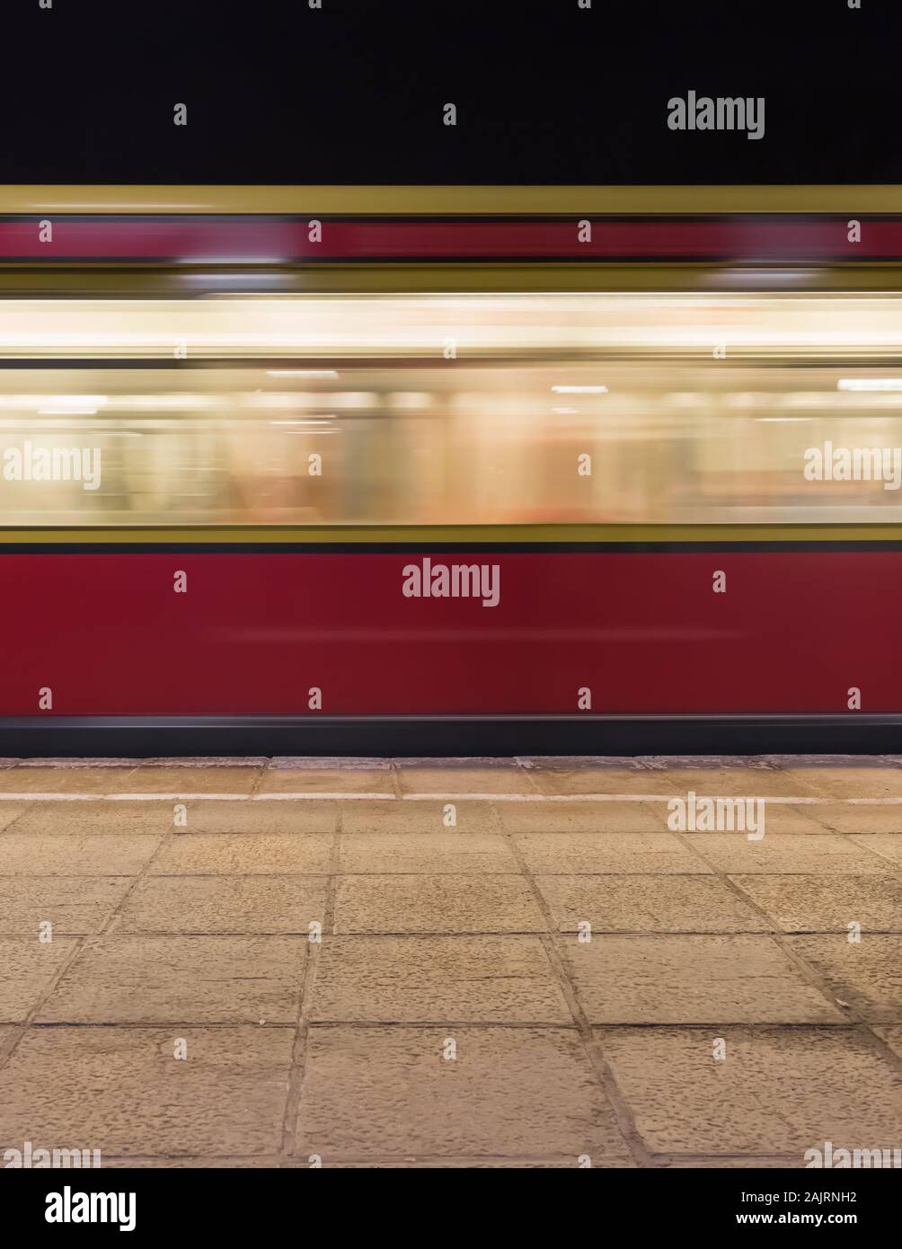 Red train wagon of the Berlin public transport network Stock Photo - Alamy