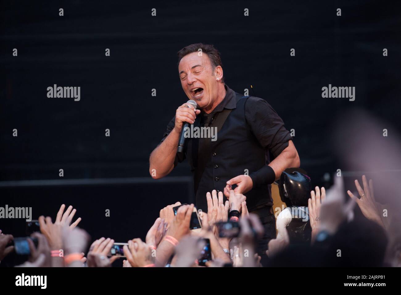 Milano Italy 06/03/2013 : Live concert of Bruce Springsteen at the San ...