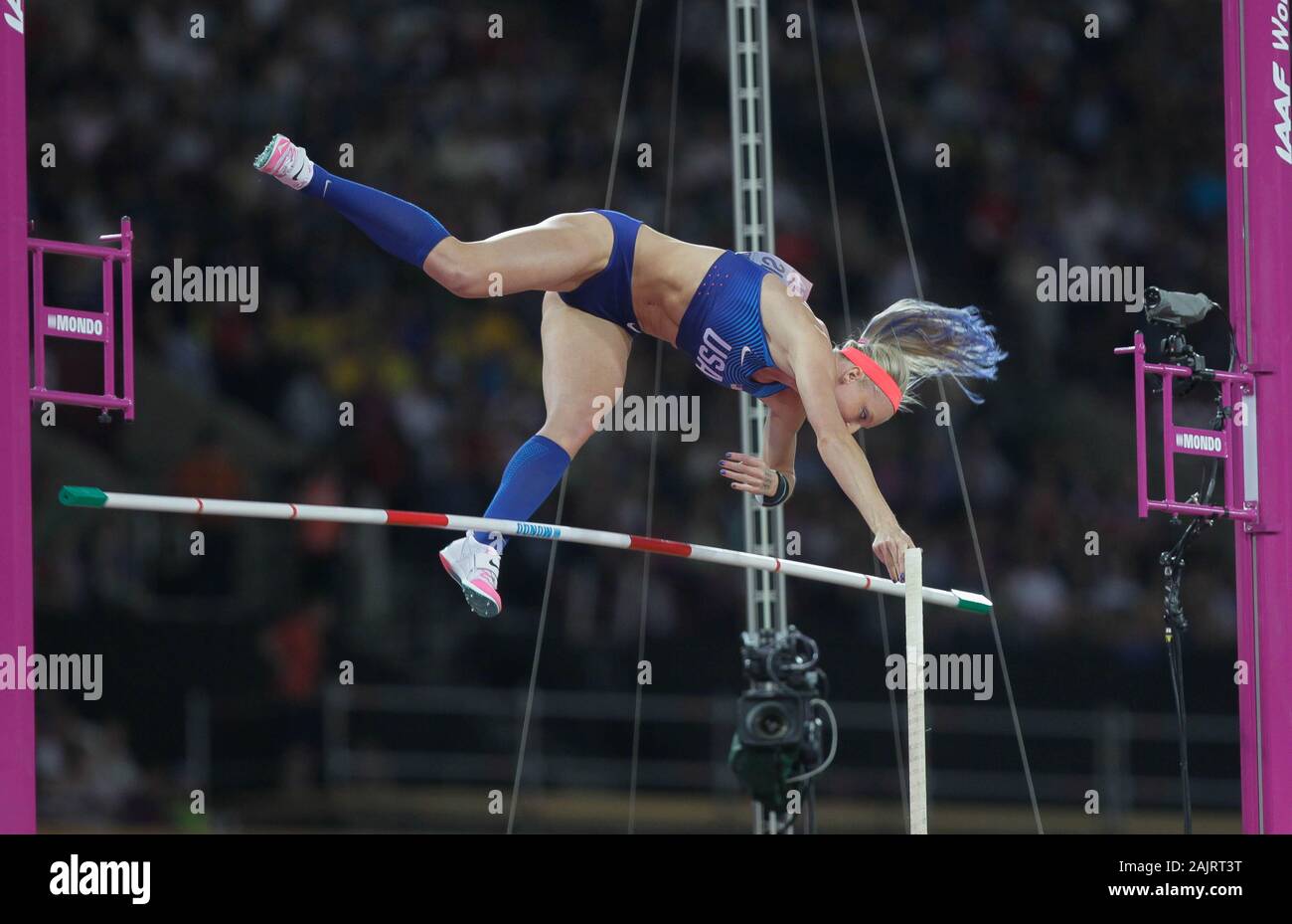 Sandi Morris( USA) at the Women's Pole Vault Final of the IAAF World ...