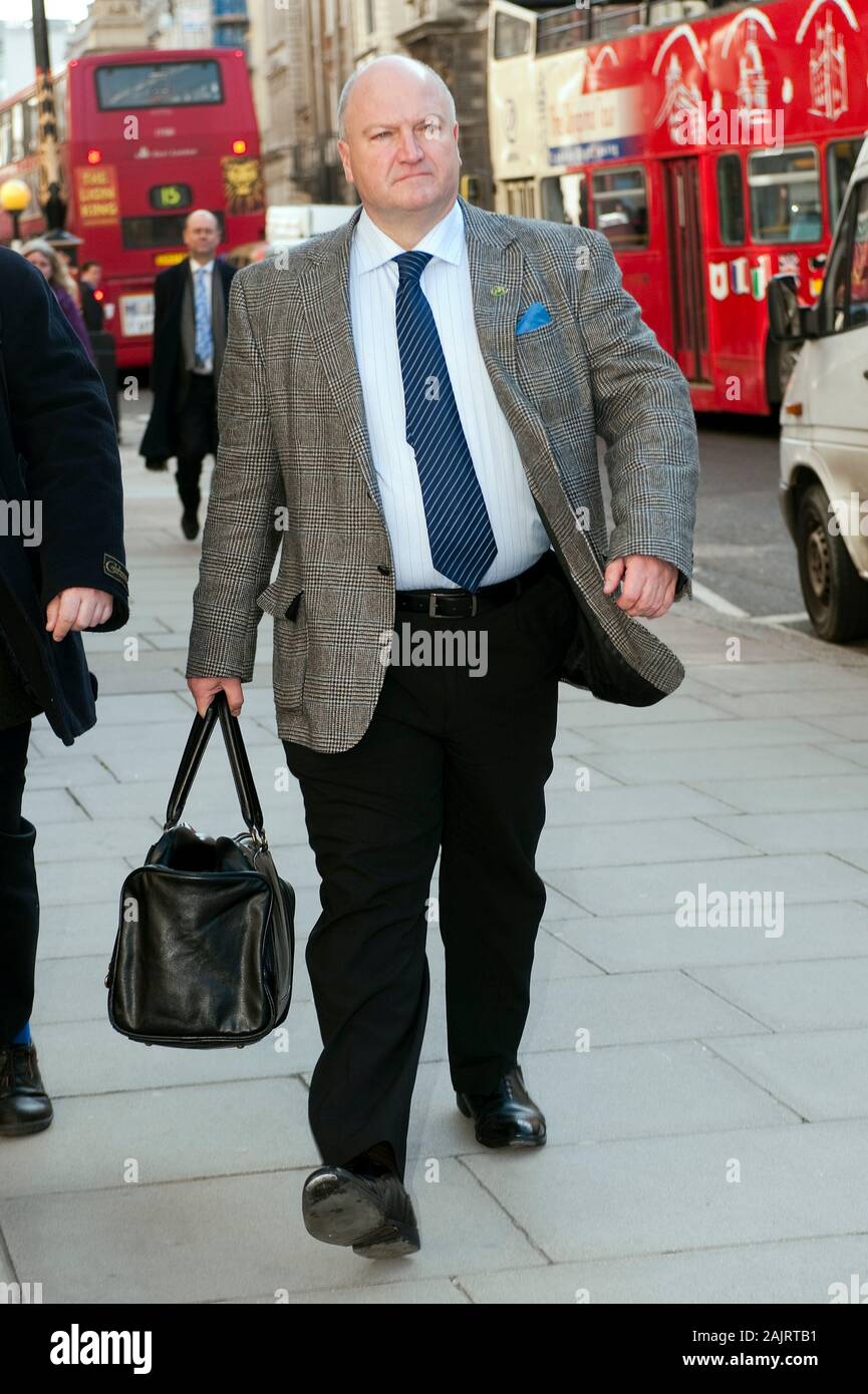 RMT union general secretary Bob Crow leaving the High Court in London ...