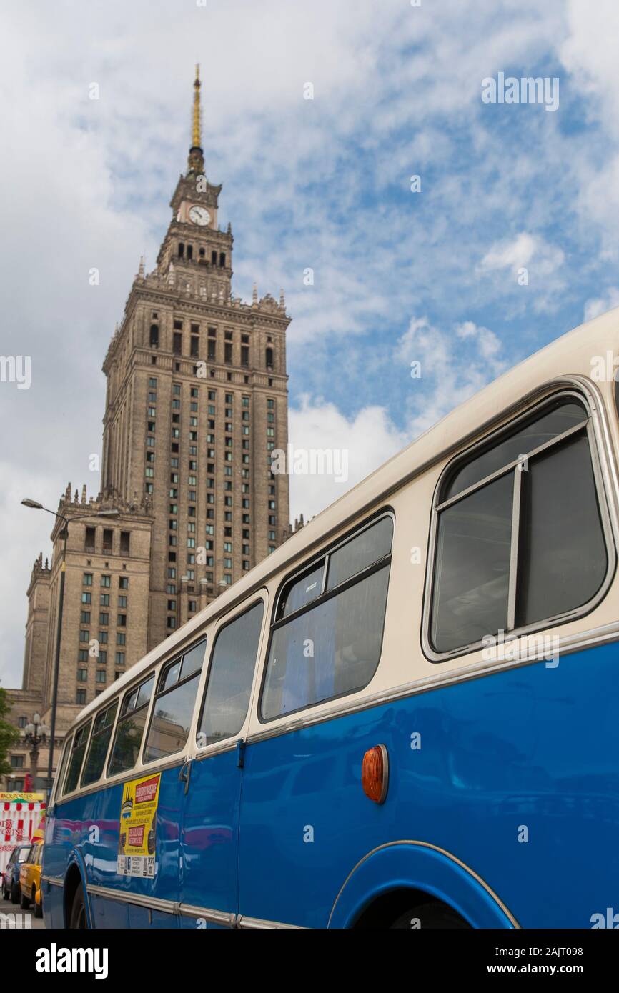 The palace of culture and science is a soviet era building that still ...