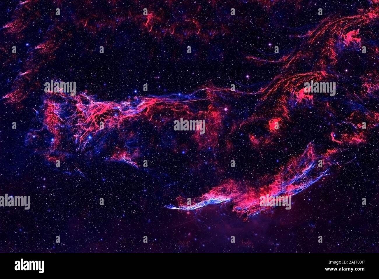 Unusual cosmic nebula, with gaps and stars. Elements of this image were ...