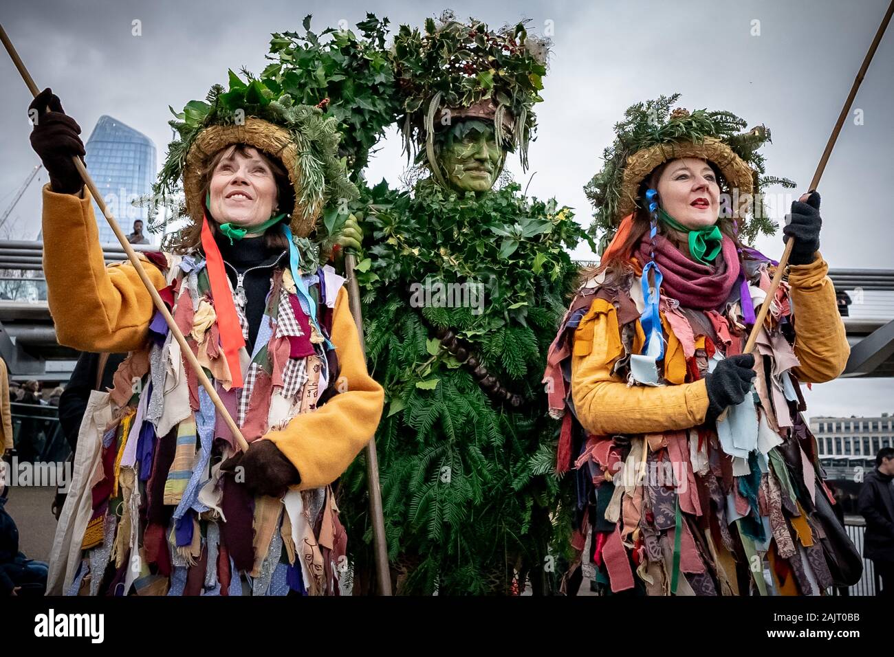 Mummers from The Lions Part perform in celebration of Twelfth Night ...