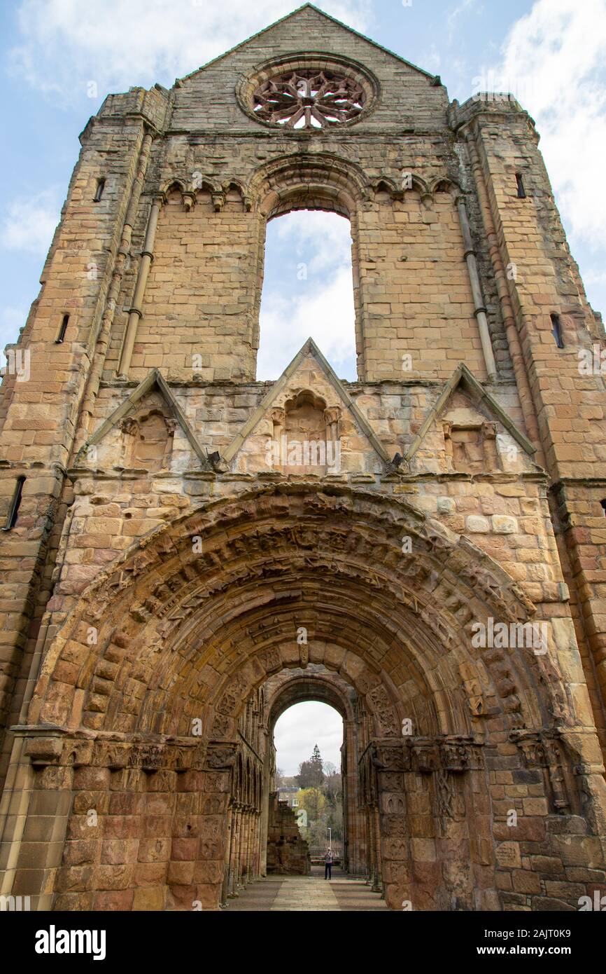 Jedburgh Abbey ruins, (12th-century) On the Scottish Borders Stock ...