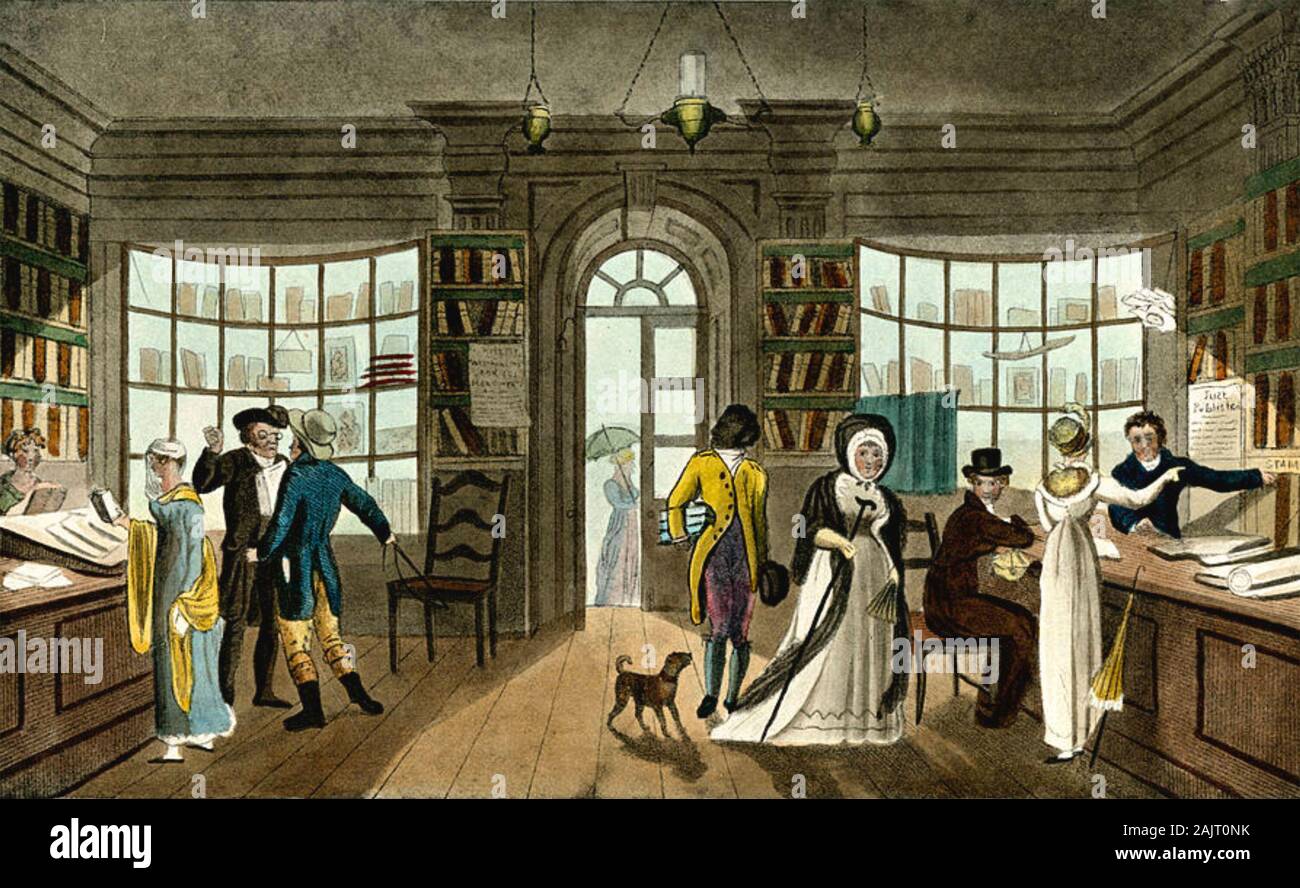 ENGLISH PUBLIC LENDING LIBRARY 1780 Stock Photo - Alamy