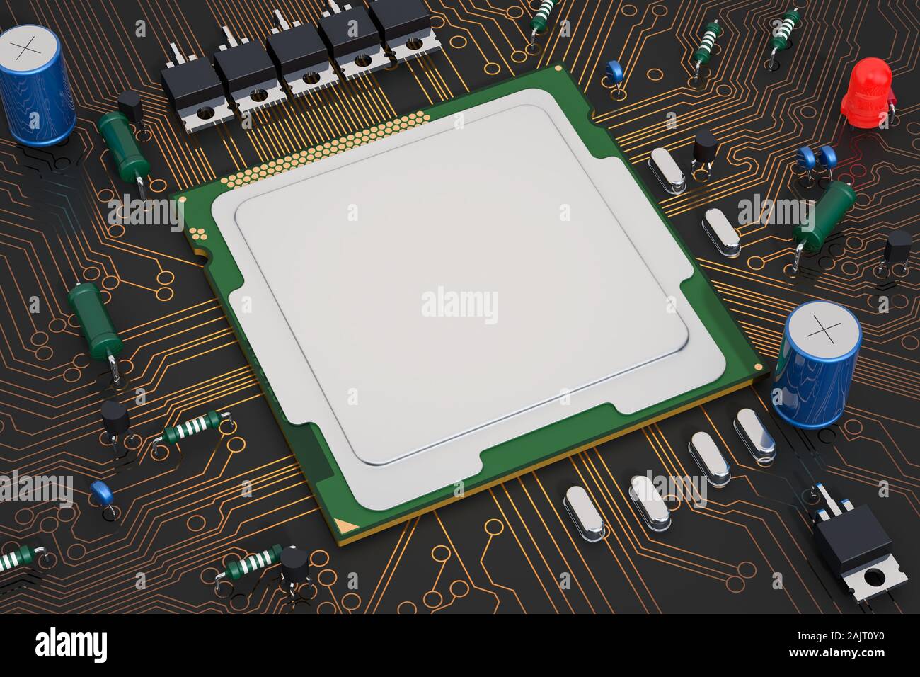 CPU, computer processor unit. 3D rendering Stock Photo - Alamy CPU, computer processor unit. 3D rendering Stock Photo - Alamy