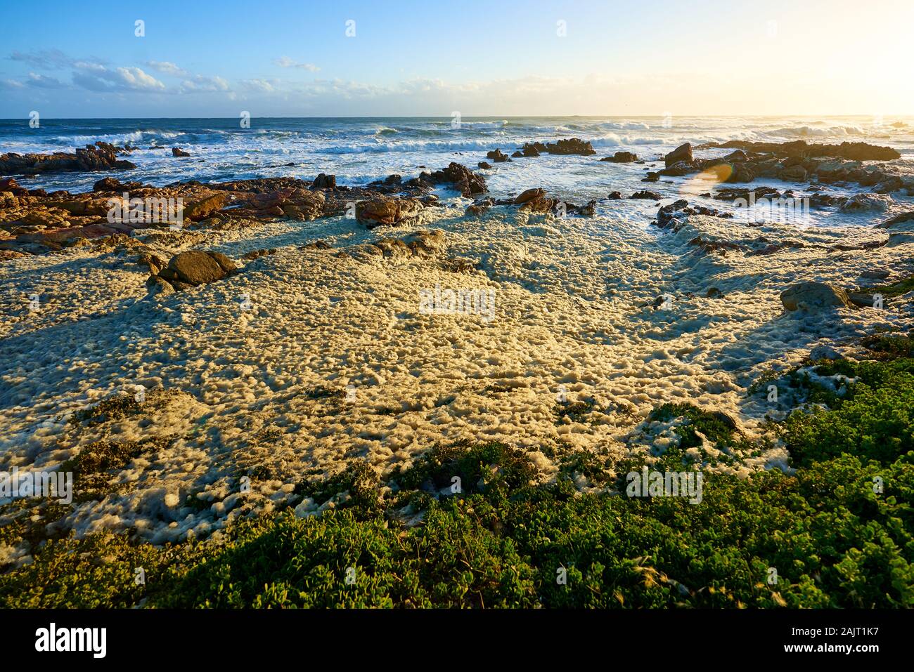 Beach sea sunset hermanus south africa hi-res stock photography and ...