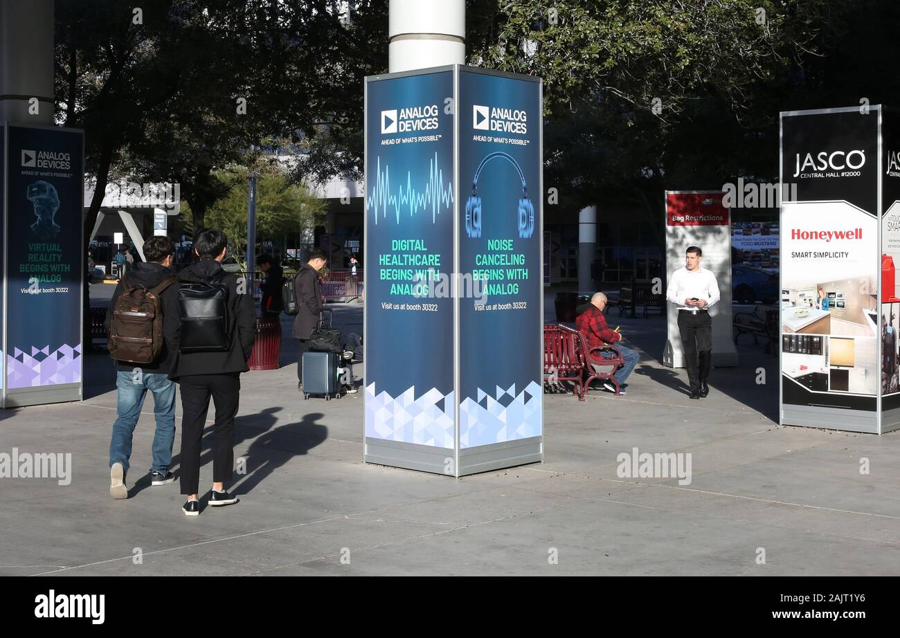 Vendors arrive at the 2020 consumer electronics show (CES) one day ...