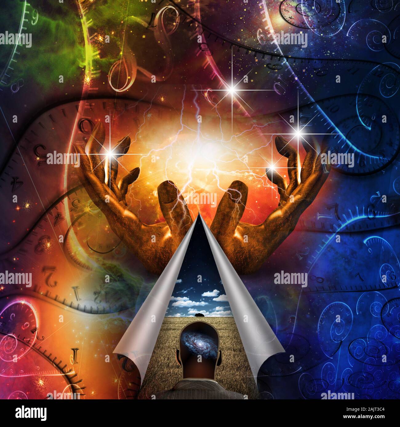 Man reveal galaxy hi-res stock photography and images - Alamy