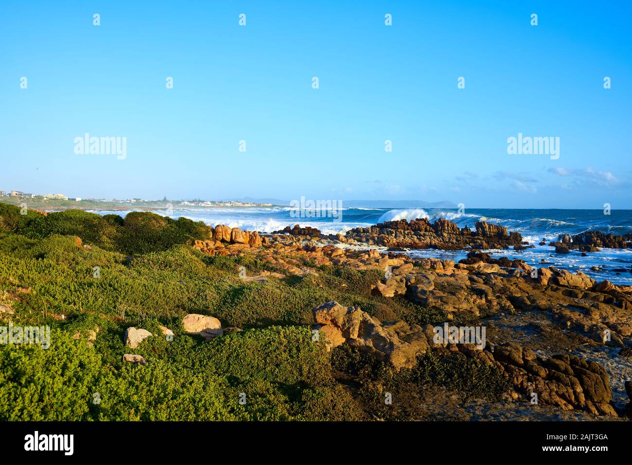 Sea front of Hermanus in south Africa Stock Photo - Alamy