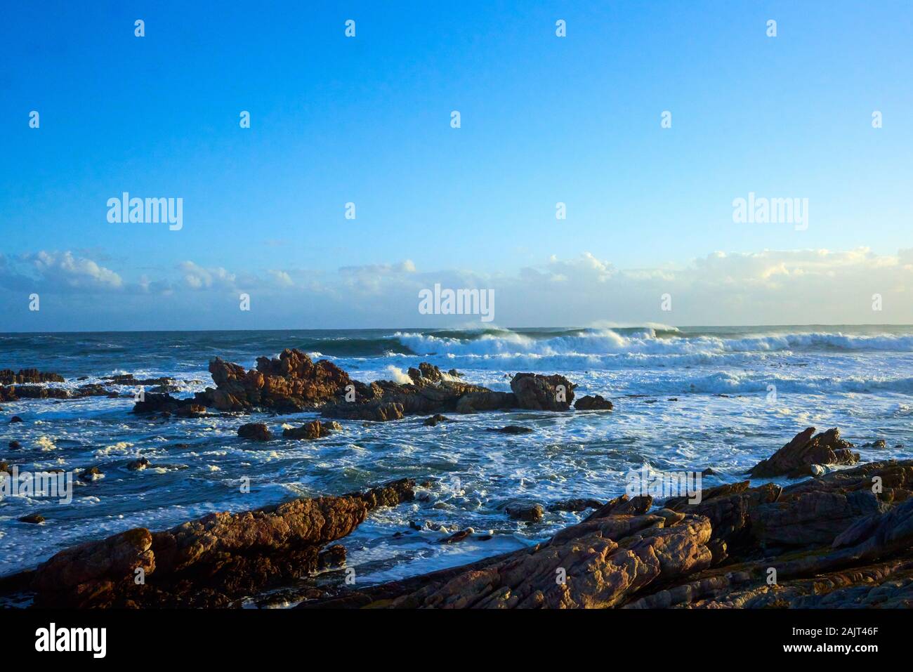 Sea front of Hermanus in south Africa Stock Photo - Alamy