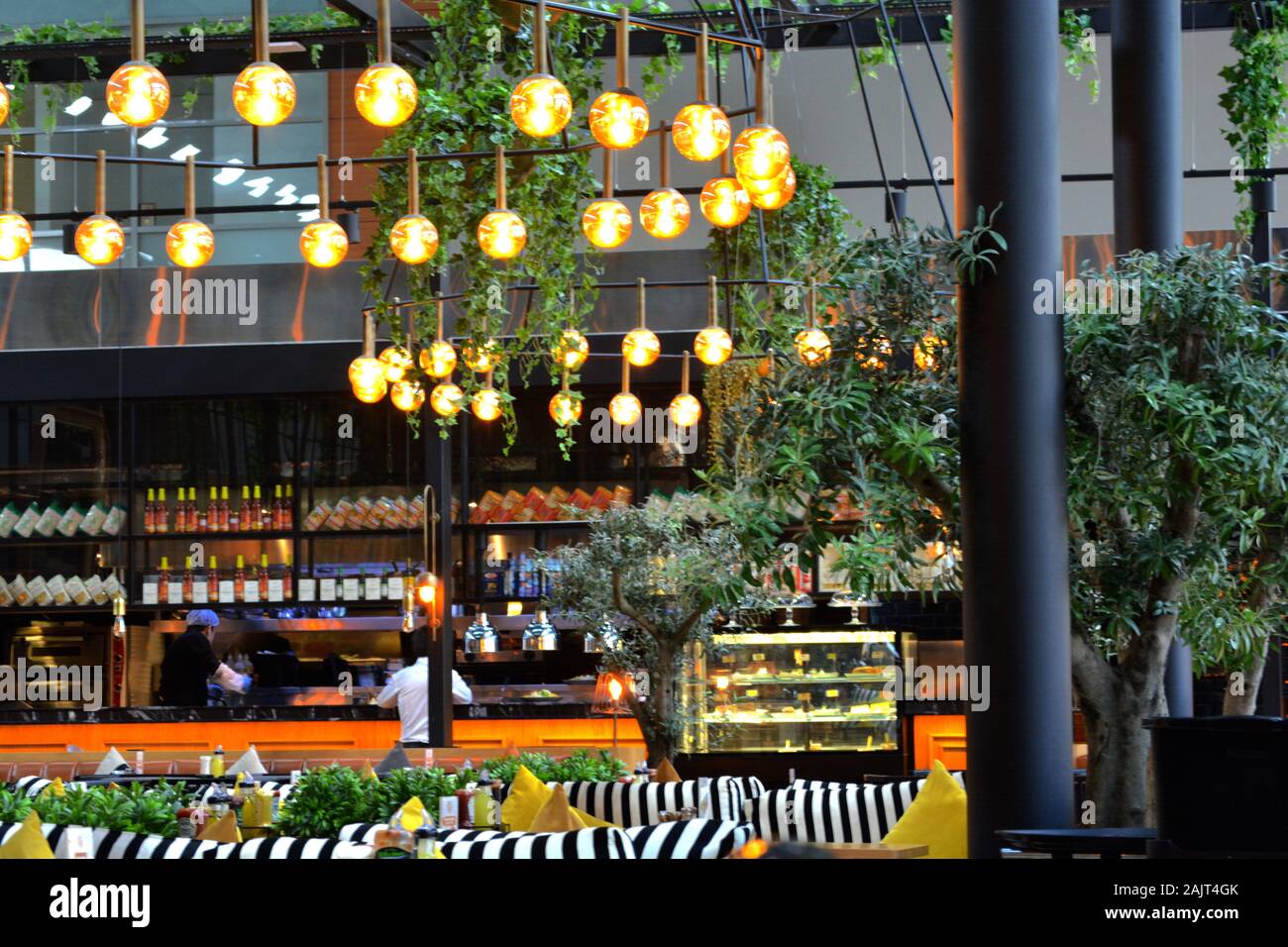 Istanbul Airport / Turkey - November 19 2019 Designer shops and Fast ...