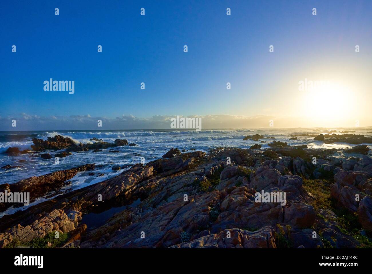 Sea front of Hermanus in south Africa Stock Photo - Alamy