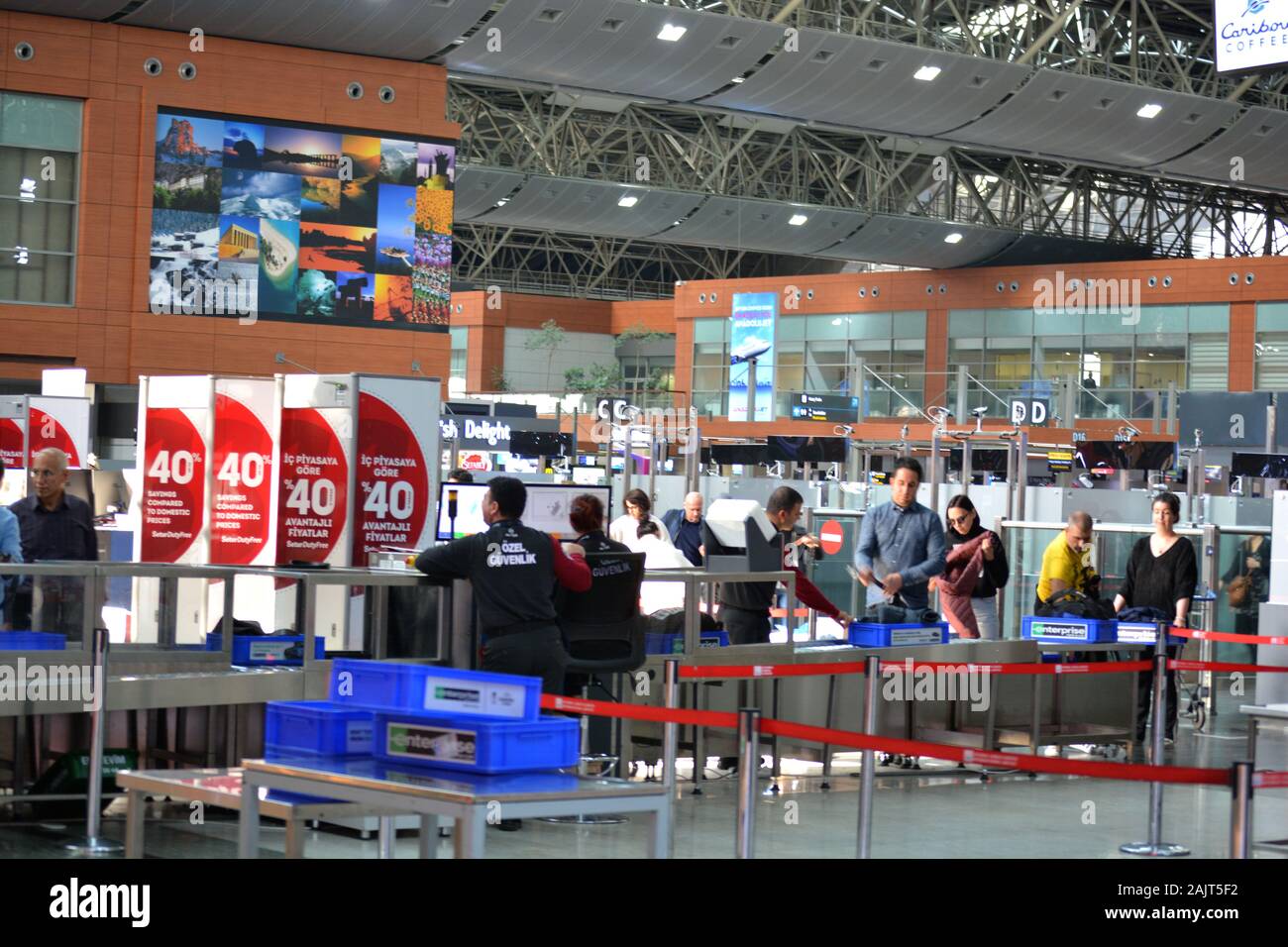 Istanbul Airport / Turkey - November 19 2019 Designer shops and Fast ...