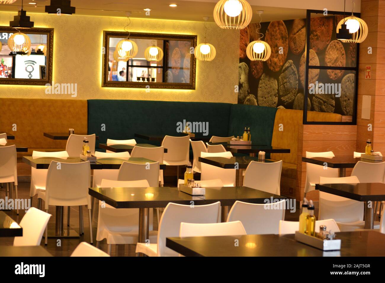 Istanbul Airport / Turkey - November 19 2019 Designer shops and Fast ...