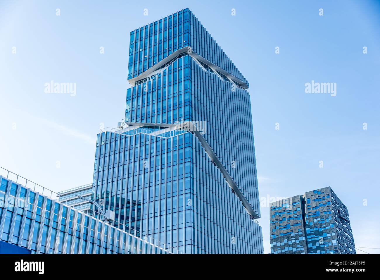 Amsterdam 29 September 2019 glass tower buildings in the financial ...