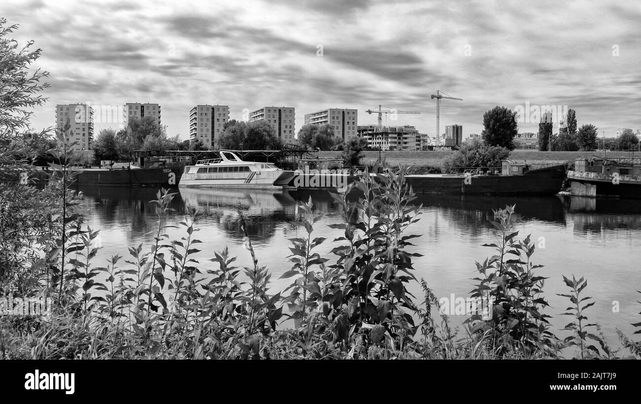 Zagreb river sava embankment Black and White Stock Photos & Images - Alamy