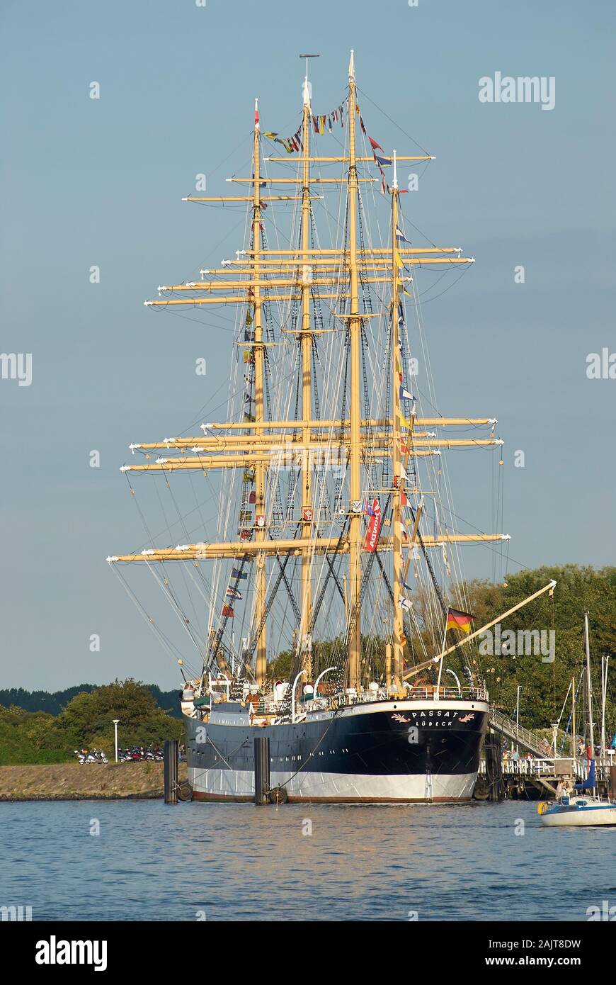 The four-masted barque Passat, now a museum ship in Travemünde near ...
