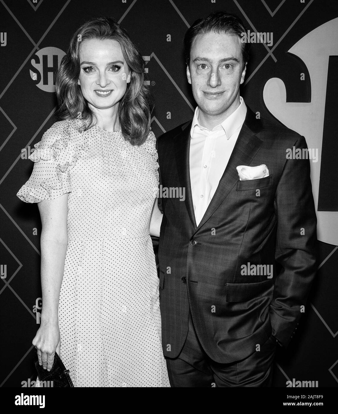 Los Angeles, CA, USA - Jan 04, 2020: Jennifer Stahl and Gabe Sherman ...